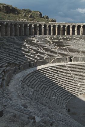 Steps Seating Arches Roman Amphitheatre Aspendos Editorial Stock Photo ...