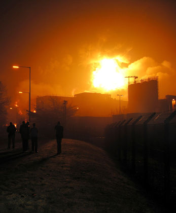 Buncefield Oil Depot Still Burning On Editorial Stock Photo - Stock ...