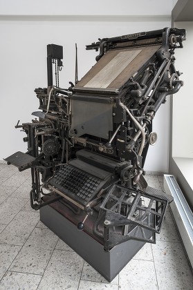 Historical Linotype Machine Former Typesetters Workshop Editorial Stock ...