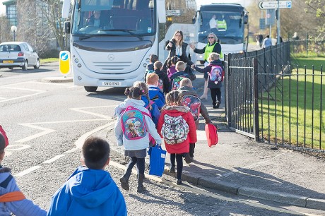 Pupils Head Buses Editorial Stock Photo - Stock Image | Shutterstock