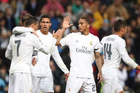 Cristiano Ronaldo Raphael Varane Danilo Celebrating Editorial Stock ...