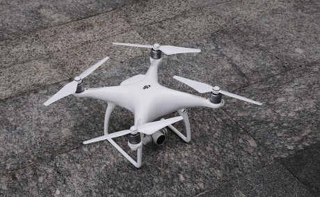 Drone presentation at the DJI factory headquarters, Shenzhen, China ...
