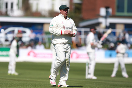 Leicestershire Bowler Charlie Shreck During Specsavers Editorial Stock ...