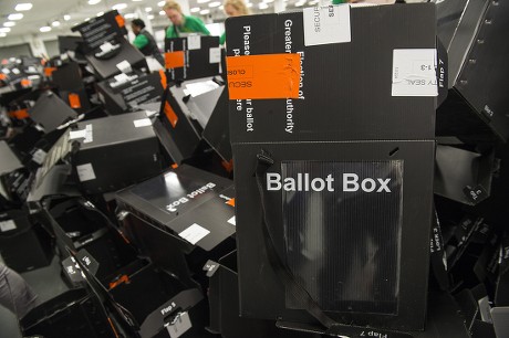 Cardboard Ballot Boxes Pile After Being Editorial Stock Photo - Stock ...