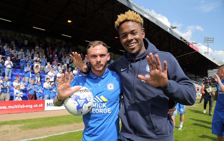 Jon Taylor Left Peterborough United Celebrates Editorial Stock Photo ...