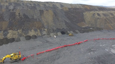 Protesters Ffosyfran Opencast Mining Site Merthyr Editorial Stock Photo ...