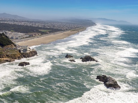 Aerial View Seal Rocks Off Cliff Editorial Stock Photo - Stock Image ...