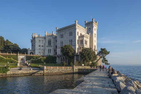 Miramare Castle Castello Di Miramare Grignano Editorial Stock Photo ...