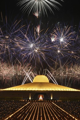 Fireworks Wat Phra Dhammakaya Chedi Mahadhammakaya Editorial Stock ...