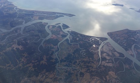 Aerial View Irrawaddy River Delta Gulf Editorial Stock Photo - Stock ...