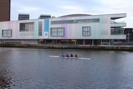 Coxless Four Rowing Past Reopened Waterfront Editorial Stock Photo ...