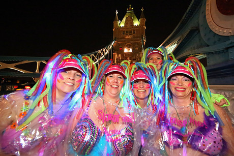 Walk the Walk Moonwalk overnight marathon with bras, London, Britain ...