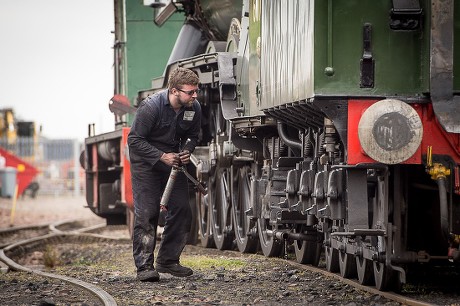 Engineers Working On Train Sits Siding Editorial Stock Photo - Stock ...