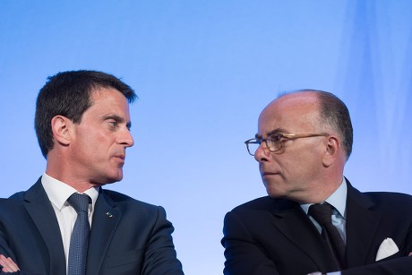Manuel Valls Bernard Cazeneuve During Signature Editorial Stock Photo ...