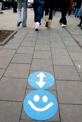 Pavement Symbols Being Used By Local Editorial Stock Photo - Stock ...