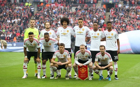 Manchester United Line Before Kick Off Editorial Stock Photo - Stock ...
