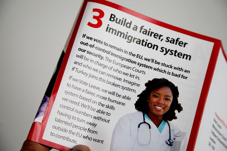 Campaign Leaflet By Vote Leave Eu Editorial Stock Photo - Stock Image ...
