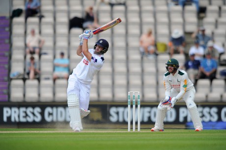 Nottinghamshires Brett Hutton During Specsavers County Editorial Stock ...