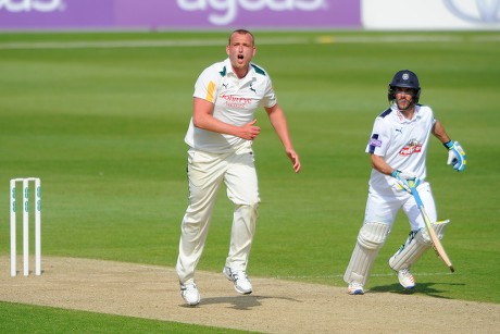 Nottinghamshires Luke Fletcher During Specsavers County Editorial Stock ...