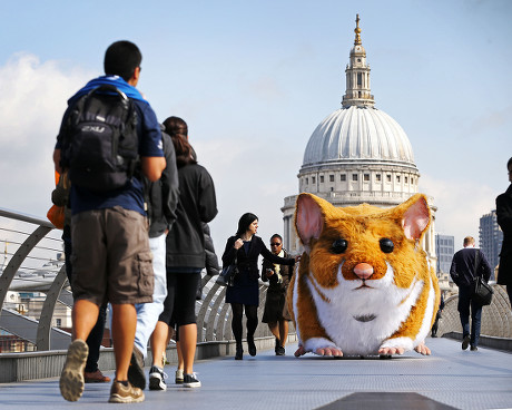 12ft Pedalpowered Mechanical Model Hamster Unveiled Editorial Stock ...