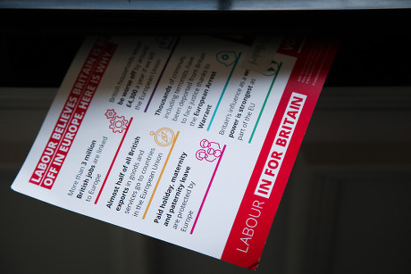Vote Remain Campaign Leaflet By Labour Editorial Stock Photo - Stock ...