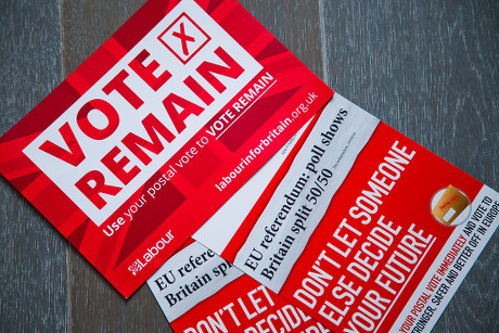 Vote Remain Campaign Leaflet By Labour Editorial Stock Photo - Stock ...