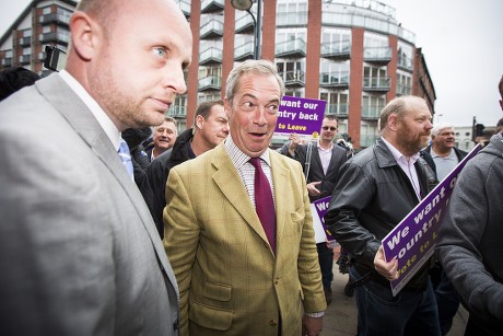 __COUNT__ Nigel Farage visit to Leeds, Britain - 01 Jun 2016 Stock ...
