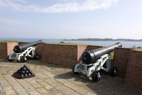 Cannons Pointing Out Sea Stack Cannon Editorial Stock Photo - Stock ...