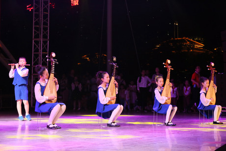 Chinese Children Playing Lute Instrument On Editorial Stock Photo ...