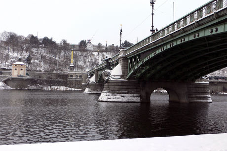 Cechuv Most Cechuv Bridge Vltava River Editorial Stock Photo - Stock ...