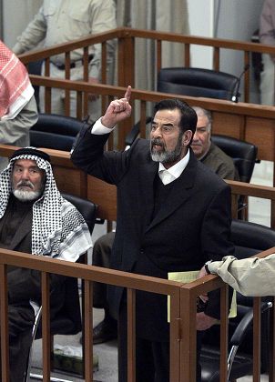 Former Iraqi President Saddam Hussein Argues Editorial Stock Photo ...