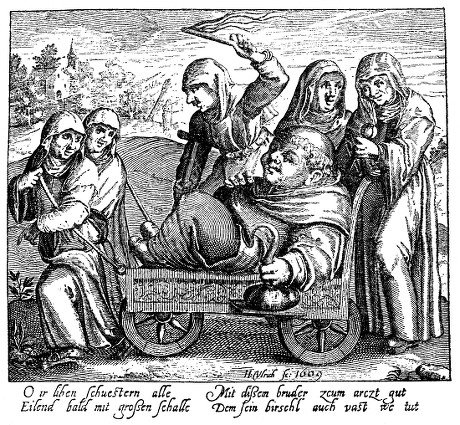 Woodcut 1609 Caricature Intemperate Life Monks Editorial Stock Photo ...
