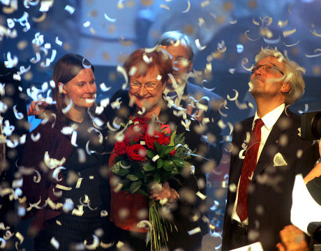 Tarja Halonen Celebrating Her Victory Finnish Editorial Stock Photo ...