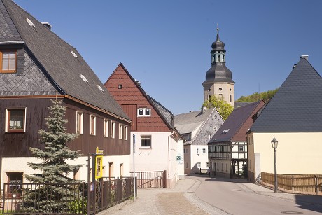 Old Town Center Church Geising Osterzgebirge Editorial Stock Photo ...