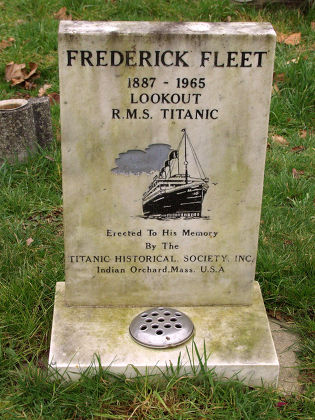 Grave Frederick Fleet Headstone Memorial Titanic Editorial Stock Photo ...