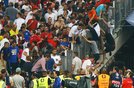 Fans Climb Over Barriers Avoid Crowd Editorial Stock Photo - Stock ...