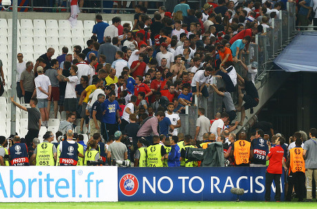 Fans Climb Over Barriers Avoid Crowd Editorial Stock Photo - Stock ...