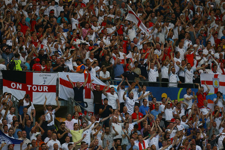 England Fans Cheer Their Side On Editorial Stock Photo - Stock Image ...