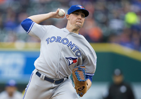 Toronto Pitcher Aaron Sanchez 41 Delivers Editorial Stock Photo - Stock ...