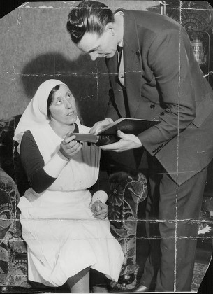 Nurse Dorothea Waddingham Giving Husband Ronald Editorial Stock Photo ...