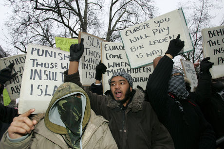 Muslims Demonstrating Against Anti Muslim Prophet Editorial Stock Photo ...