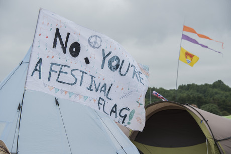 Flags Mark Out Tent Locations Editorial Stock Photo - Stock Image ...