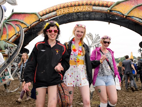Revellers Made Most Muddy Conditions Glastonbury Editorial Stock Photo ...