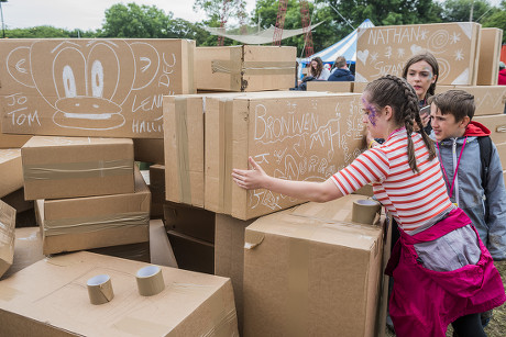 Cardboard Boxes Turned Into Bricks Messages Editorial Stock Photo ...