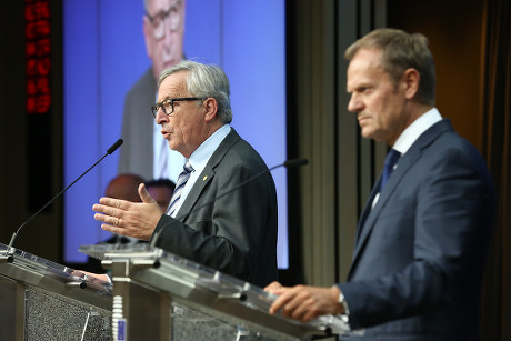Jeanclaude Juncker Donald Tusk Editorial Stock Photo - Stock Image ...