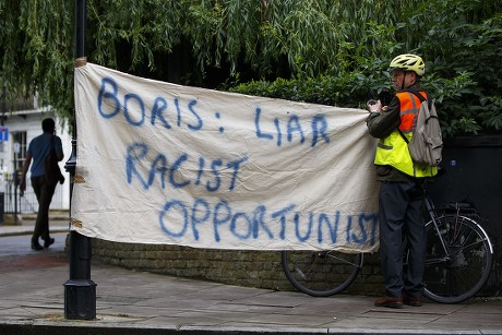 Protester Banner Reading Boris Liar Racist Editorial Stock Photo ...
