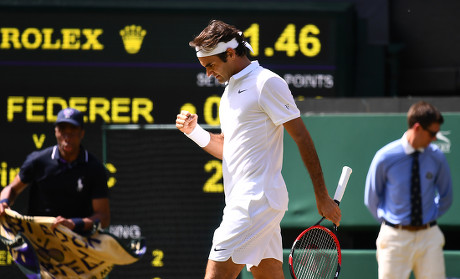 Roger Federer Celebrates Fist Pump After Editorial Stock Photo - Stock ...
