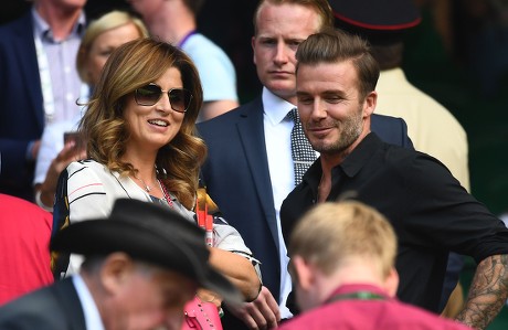 David Beckham Talks Roger Federers Wife Editorial Stock Photo - Stock ...