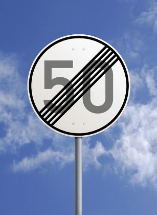 Traffic Sign End 50 Km H Editorial Stock Photo - Stock Image | Shutterstock