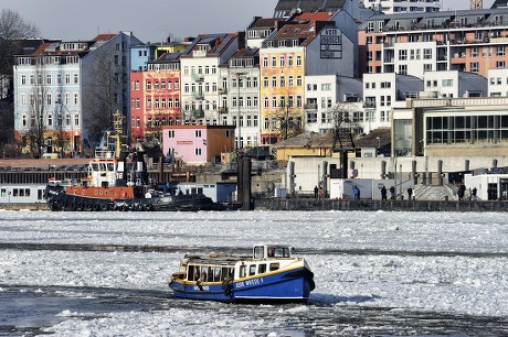 Harbour Launch Winter Port Hamburg Hamburg Editorial Stock Photo ...
